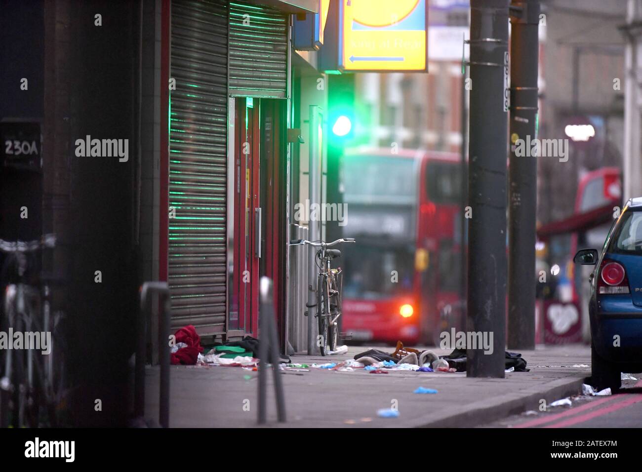 South london after man was shot dead by armed officers hi-res stock ...