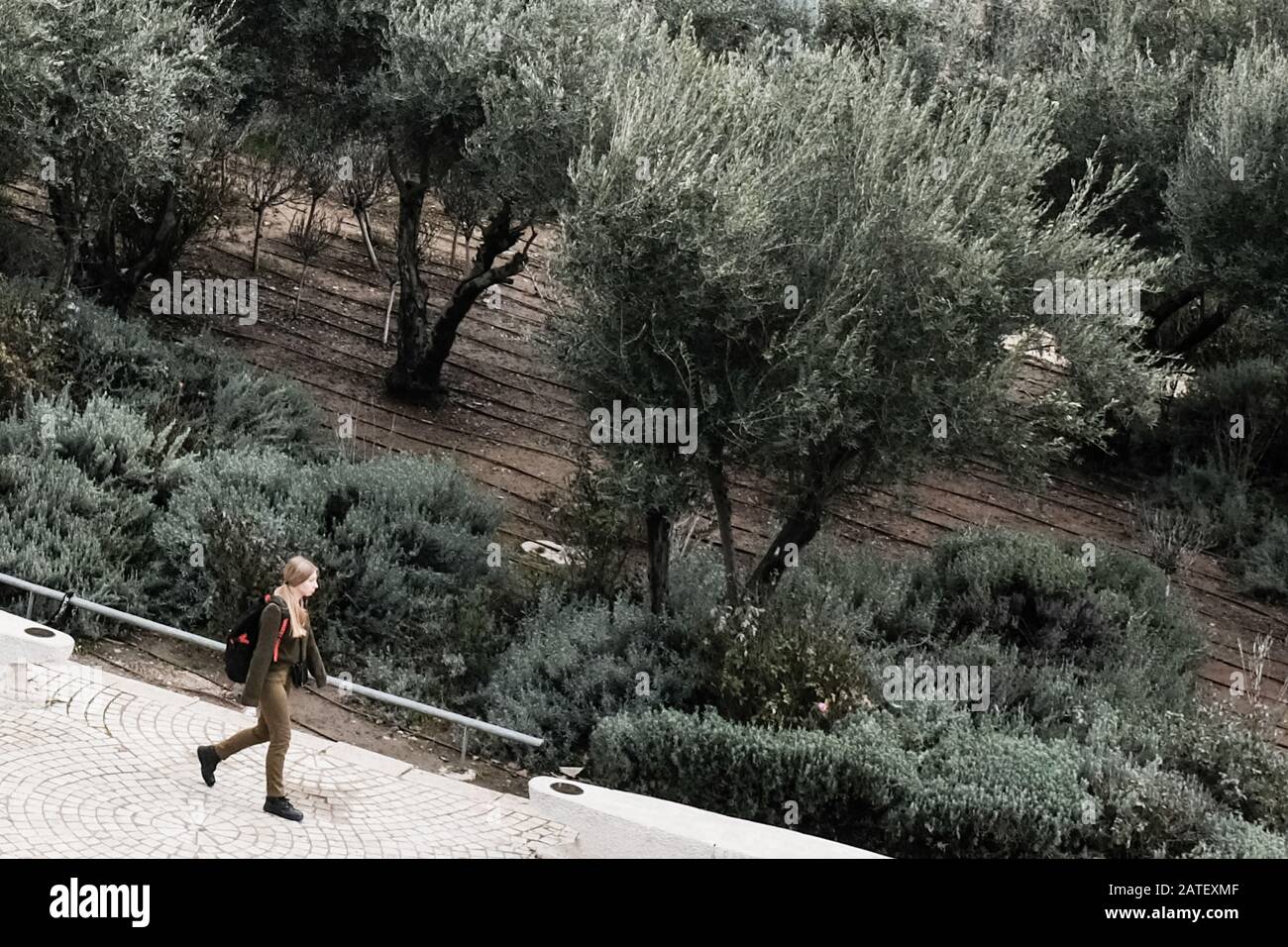 Jerusalem, Israel. 2nd February, 2020. A female IDF soldier in standard ...