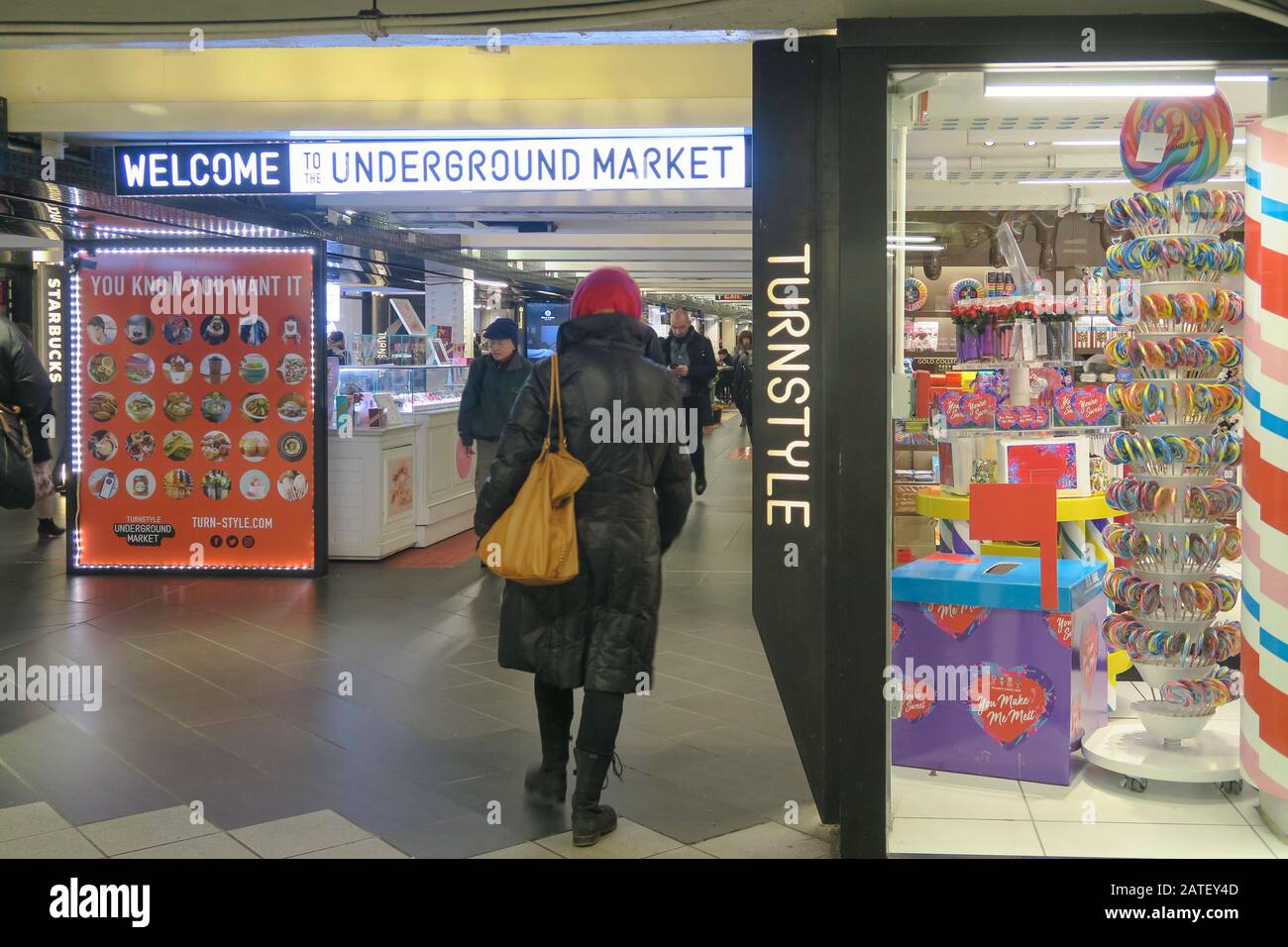 TurnStyle Underground Market at Columbus Circle, New York City, USA ...