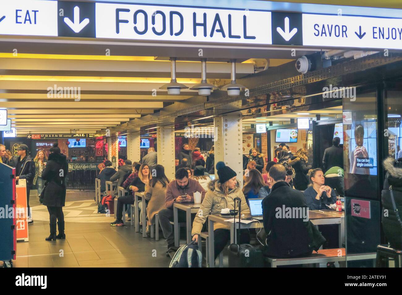TurnStyle Underground Market at Columbus Circle, New York City, USA ...