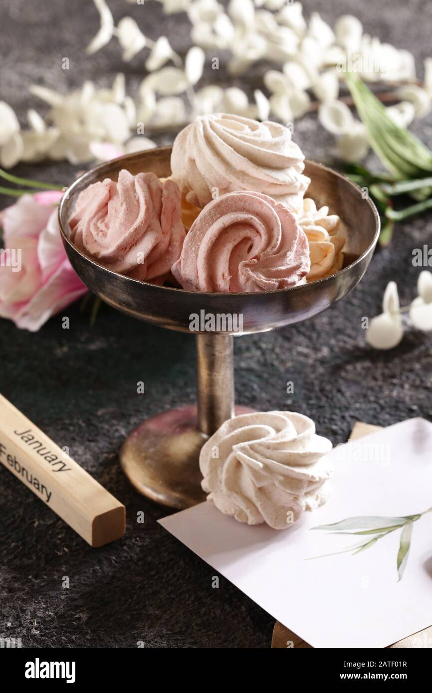 homemade pink fruit marshmallows for a holiday treat Stock Photo - Alamy
