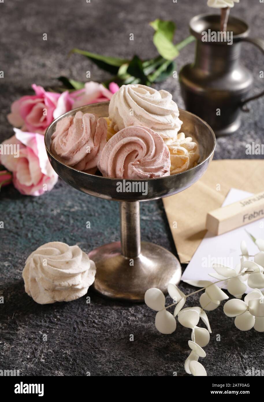 homemade pink fruit marshmallows for a holiday treat Stock Photo - Alamy