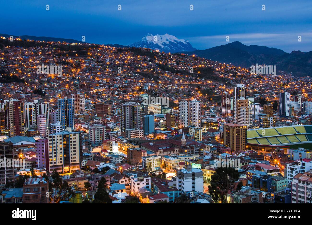 Bolivia City At Night