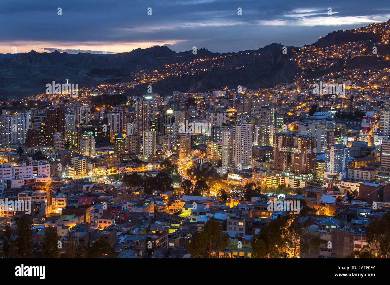 Bolivia City At Night