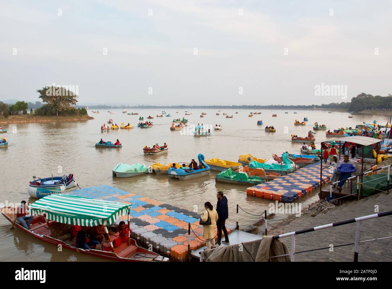 Sukhna Lake, a popular boating lake in Chandigarh, Punjab, India Stock ...