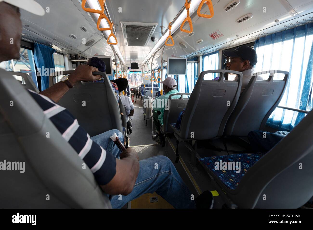 PTSC city bus, public transportation, Port of Spain, Trinidad and ...