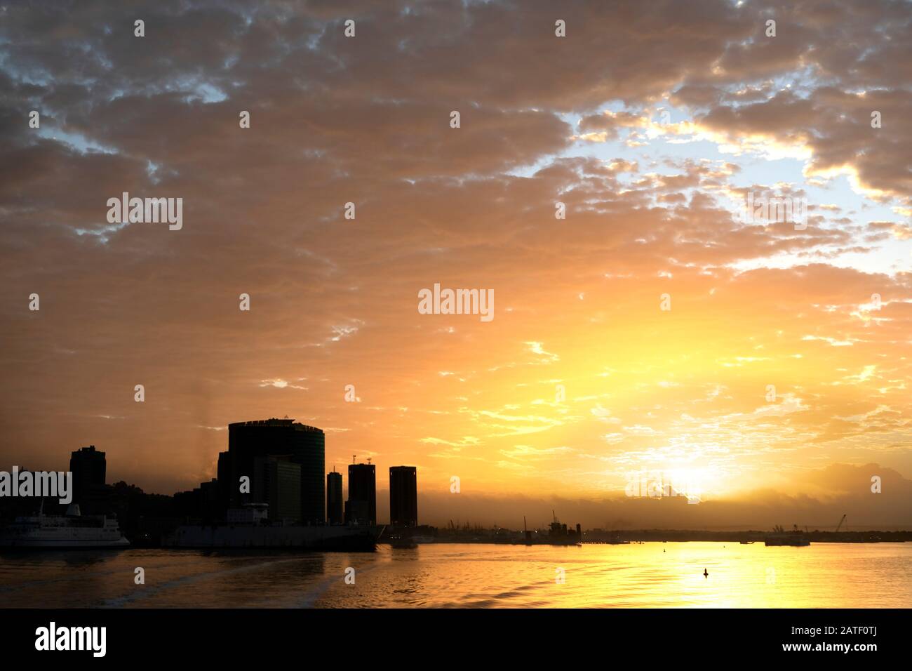 Sunrise waterfront, Port of Spain, Trinidad and Tobago Stock Photo - Alamy