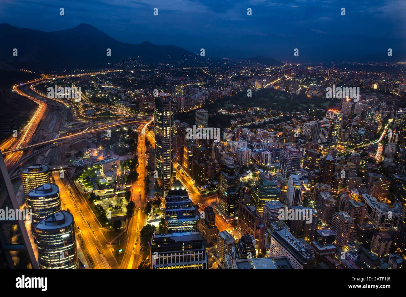Santiago De Chile At Night High Resolution Stock Photography and Images ...