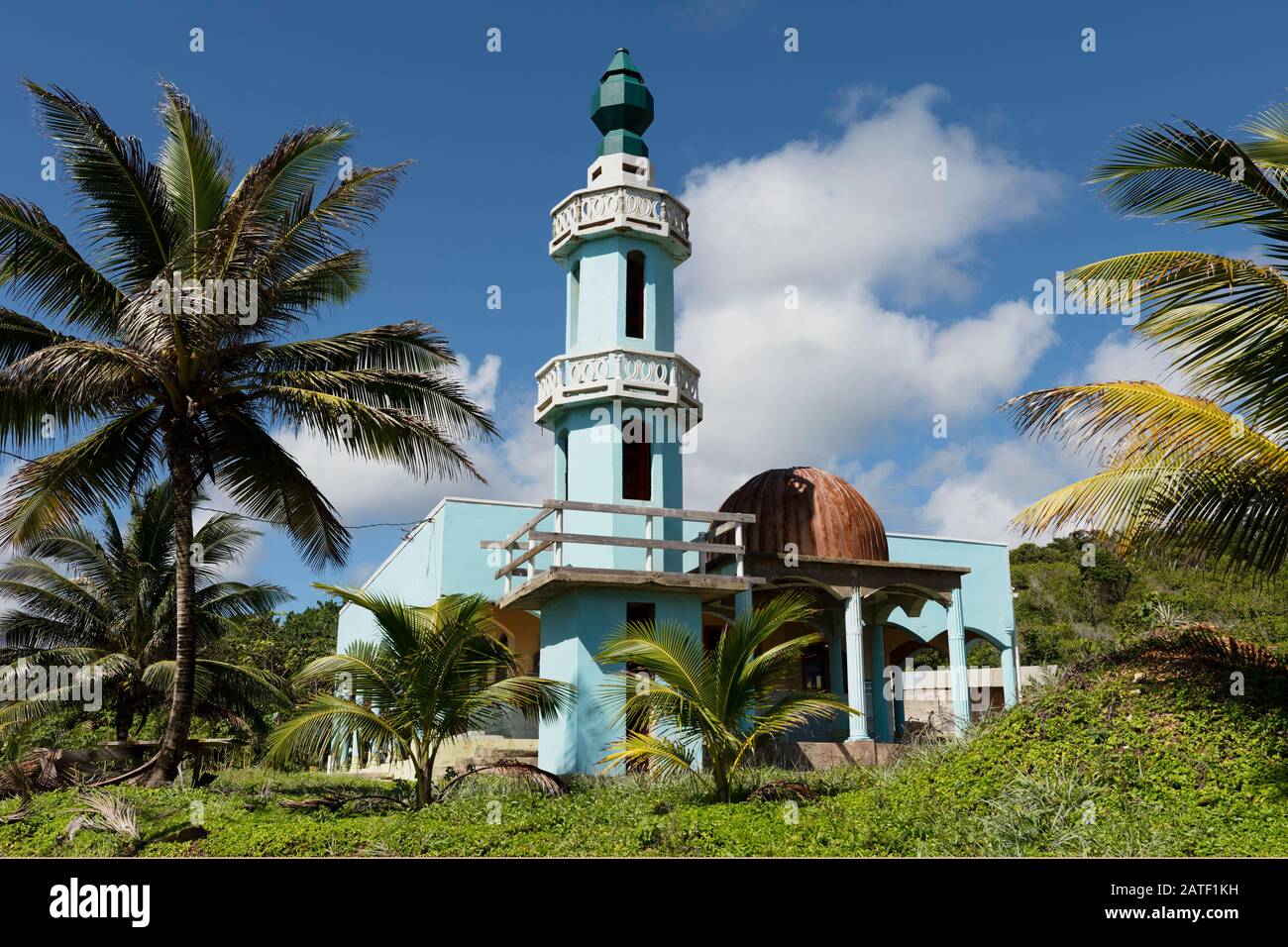 Rural mosque, east coast, Rampanalgas, Trinidad & Tobago Stock Photo ...