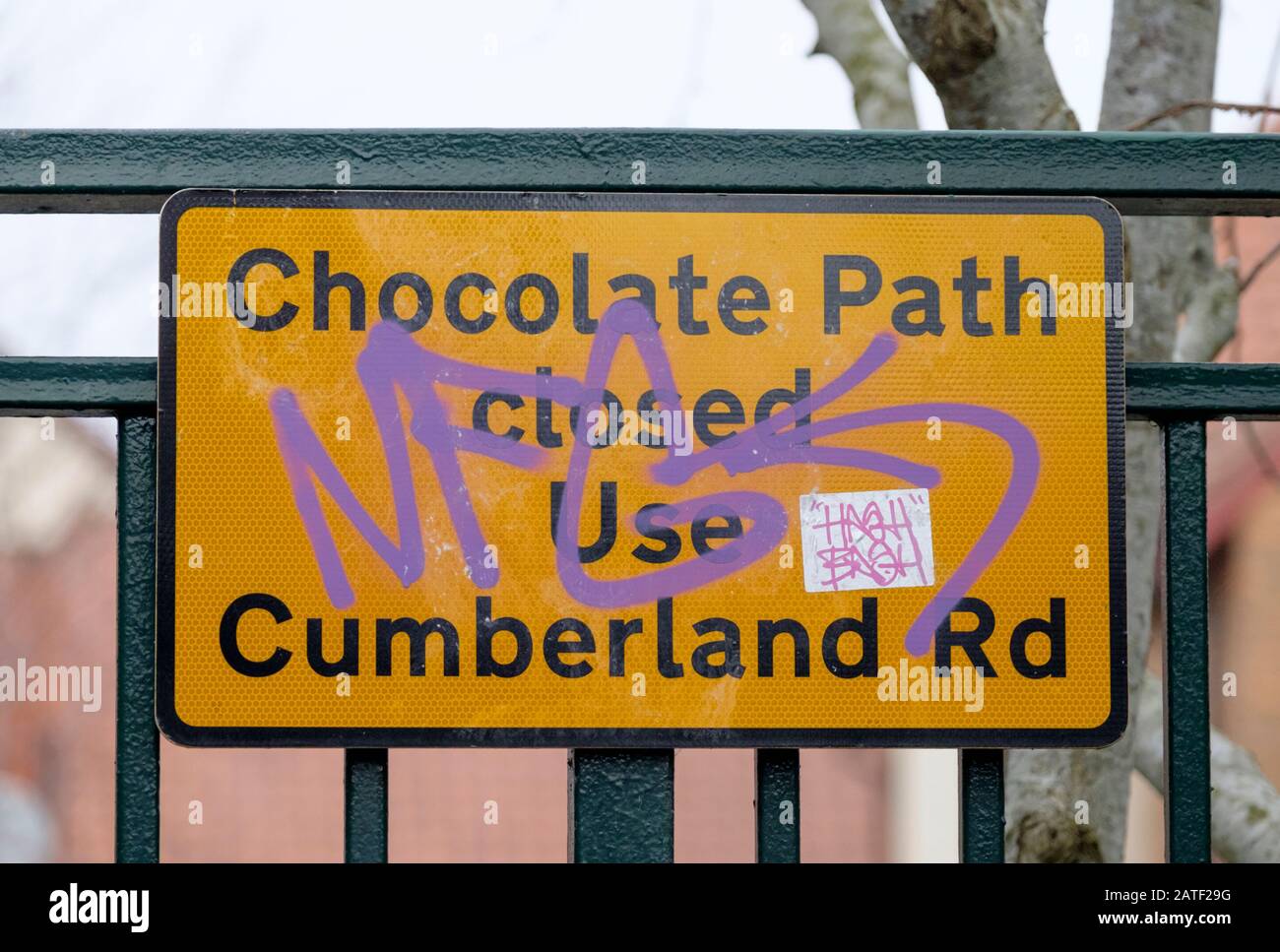 The chocolate Path alongside the River Avon in Bristol. Now Closed ...