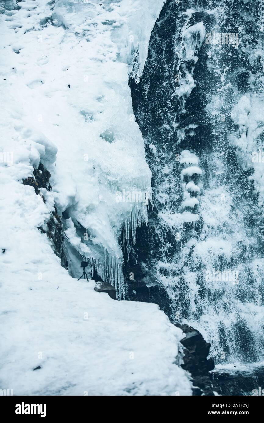 Frozen waterfall backdrop hi-res stock photography and images - Alamy