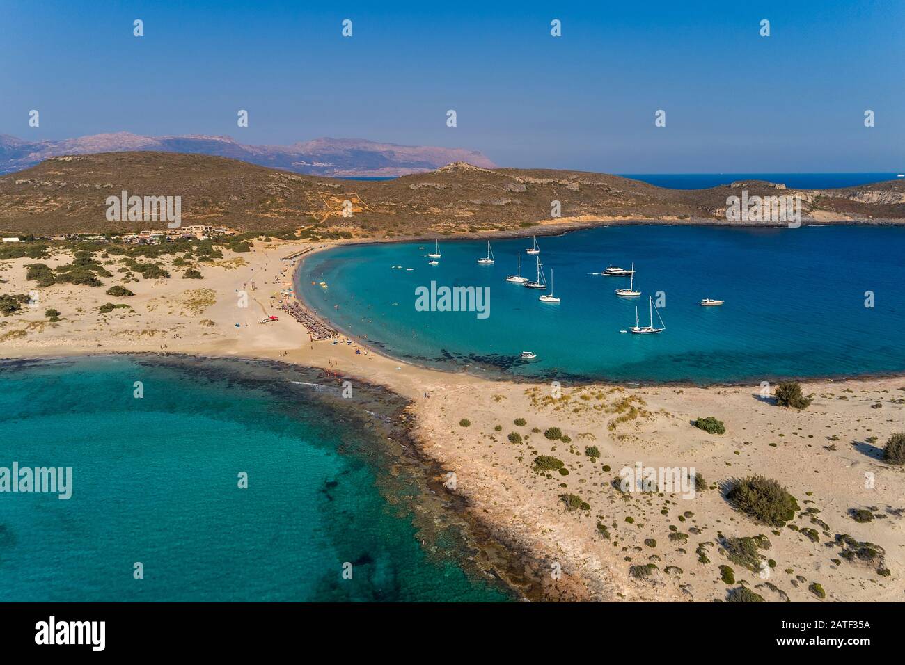 Aerial shot elafonisi beach in hi-res stock photography and images - Alamy