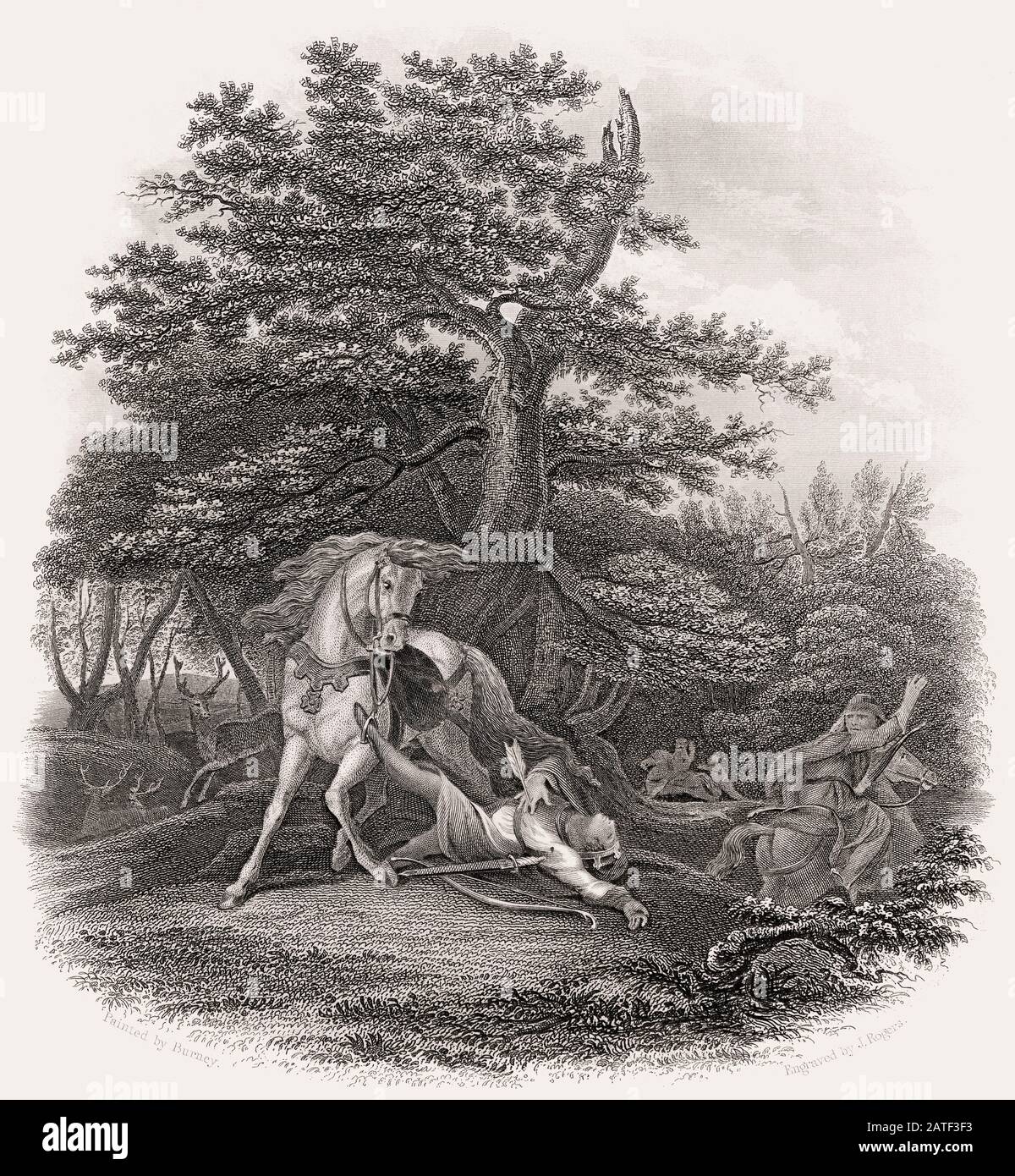 Death of William II, William Rufus, William the Red, 1056-1100, King of ...