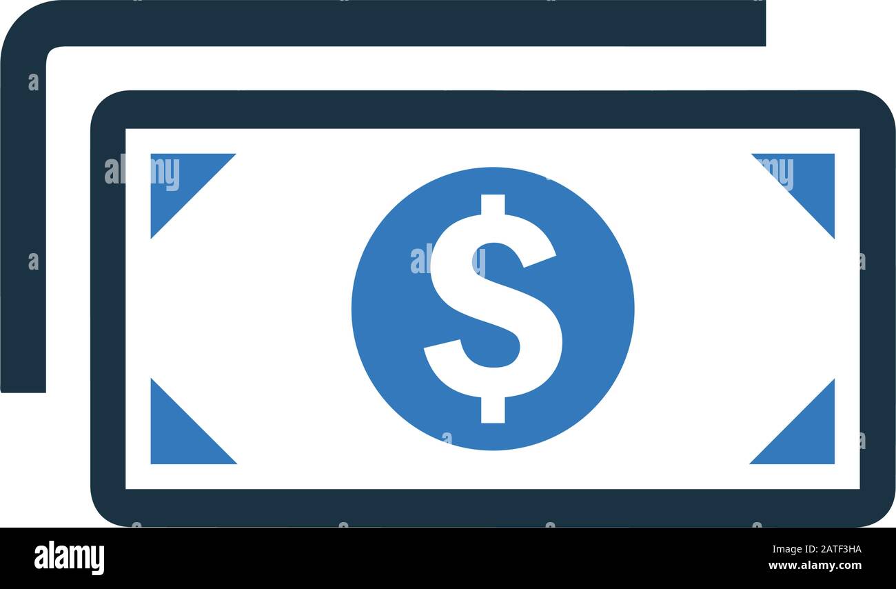 Fully editable Cash, dollar, money, bank note icon for commercial ...
