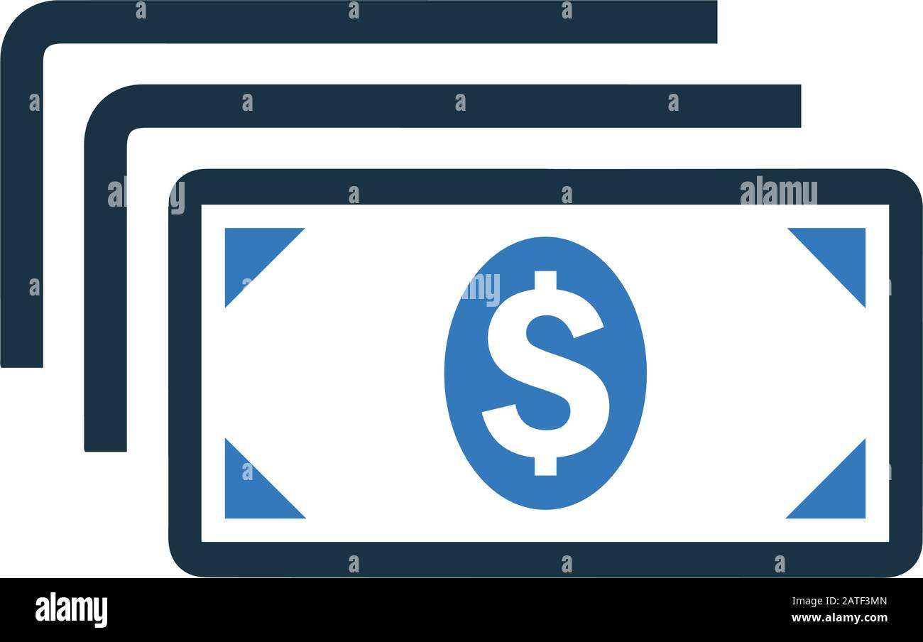 Fully editable Cash, dollar, money, bank note icon for commercial ...