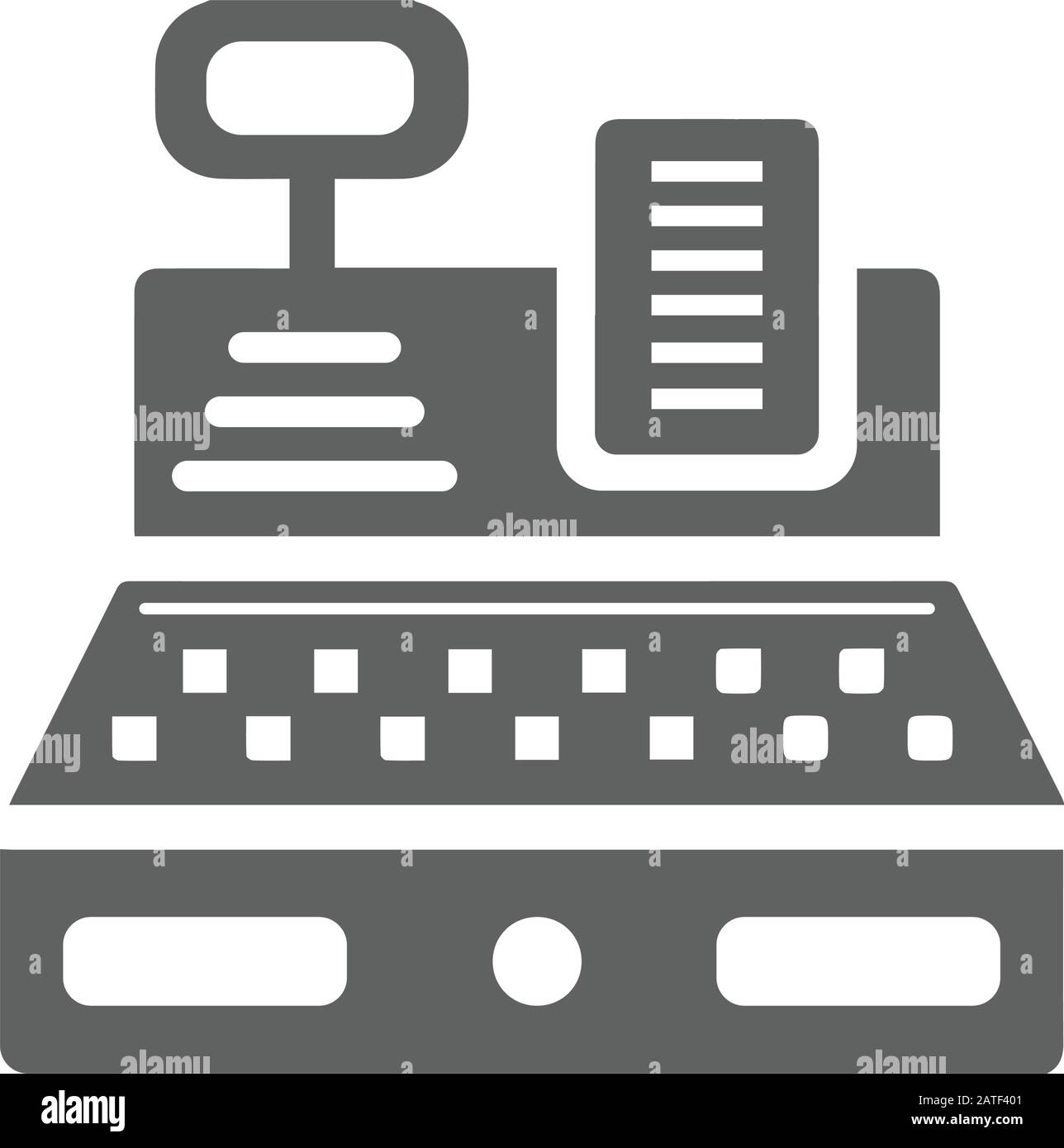 Well organized and fully editable Cash, receipt, printer, register icon ...