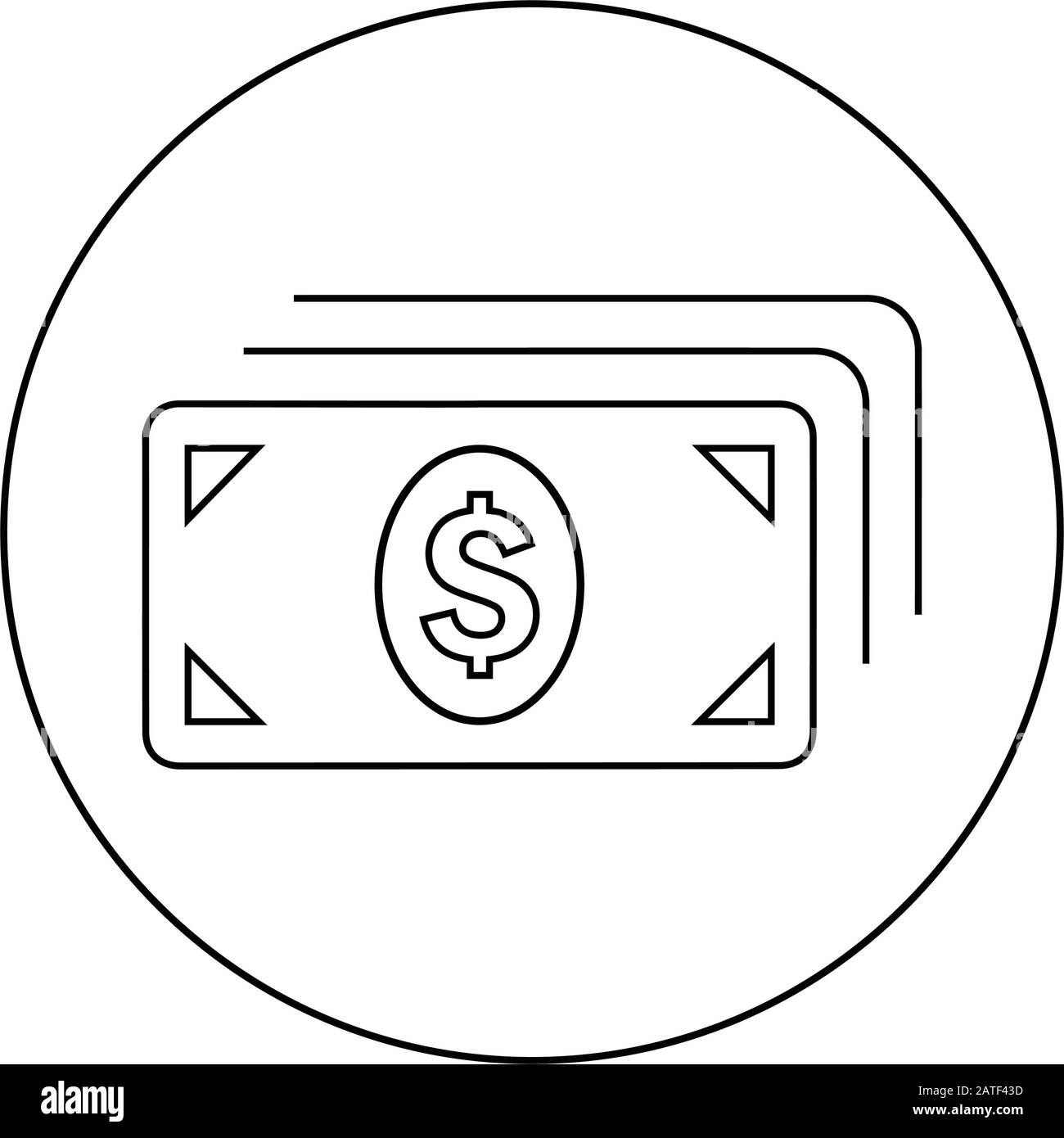 Fully editable Cash, dollar, money, bank note icon for commercial ...
