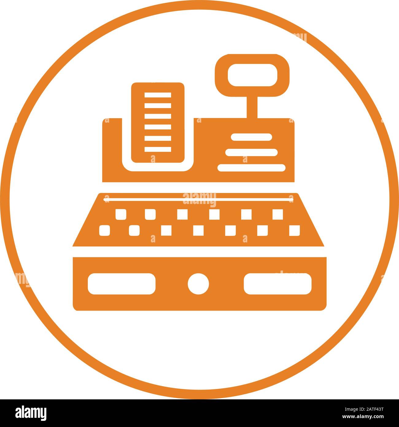 Well organized and fully editable Cash, receipt, printer, register icon ...