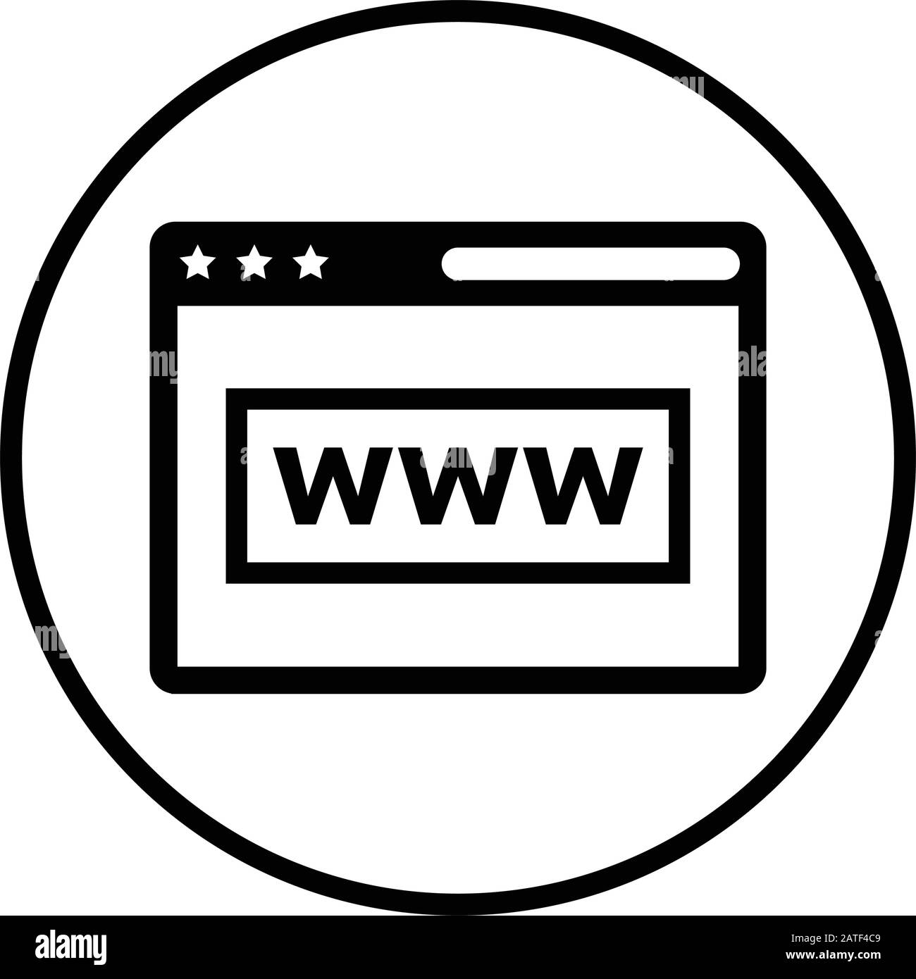 Web browser icon, internet browser for commercial, print media, web or ...
