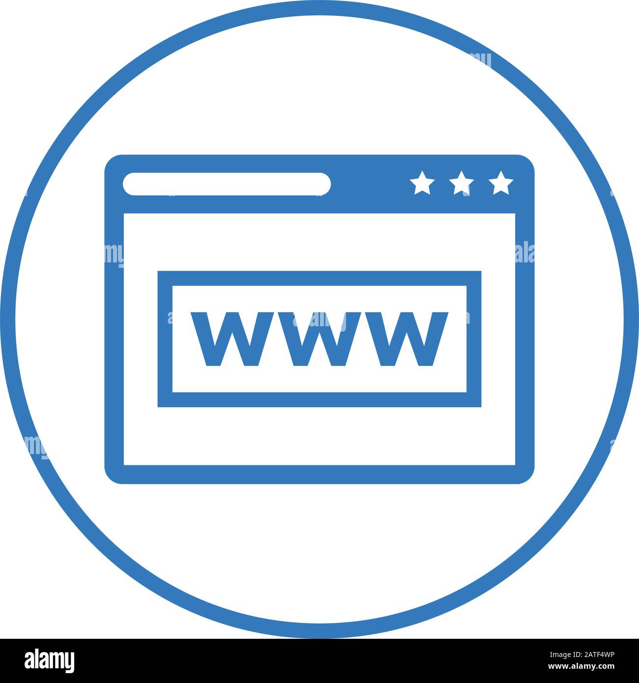 Web browser icon, internet browser for commercial, print media, web or ...