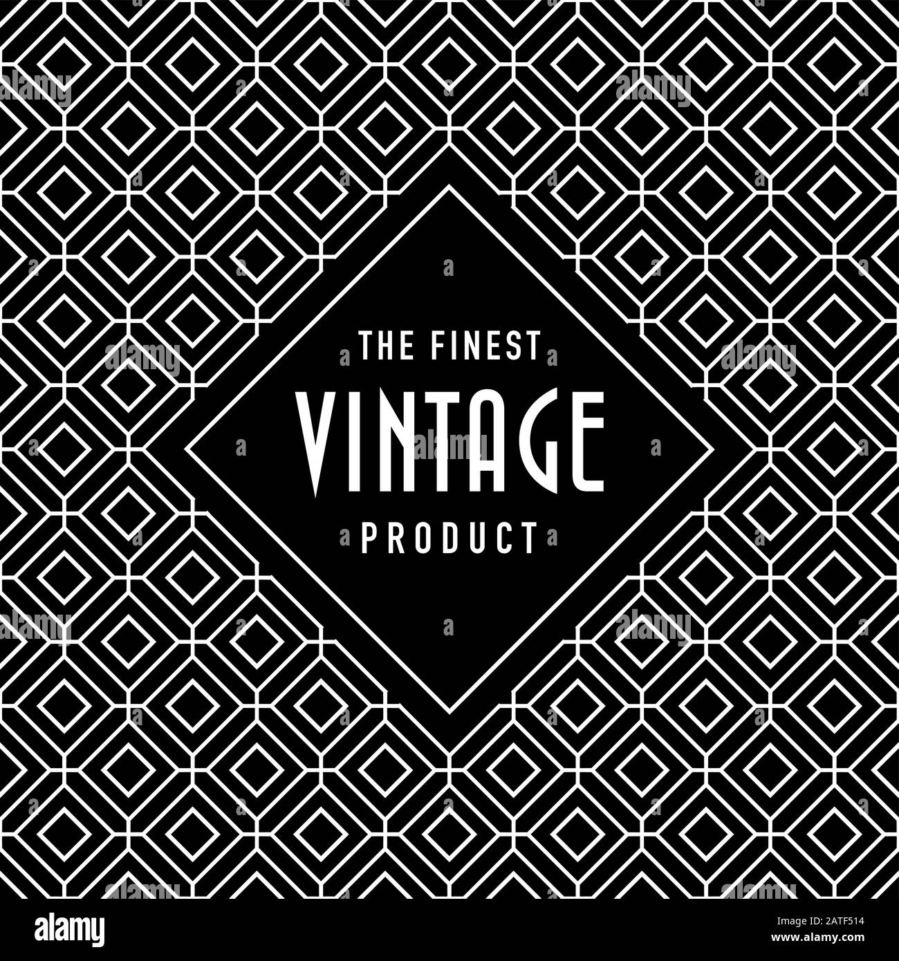 Vintage label on seamless vintage background texture pattern Stock ...