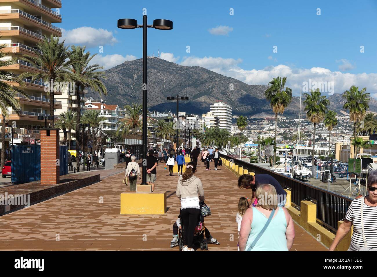 Paseo Marítimo Rey de España, seafront, promenade area, Fuengirola ...