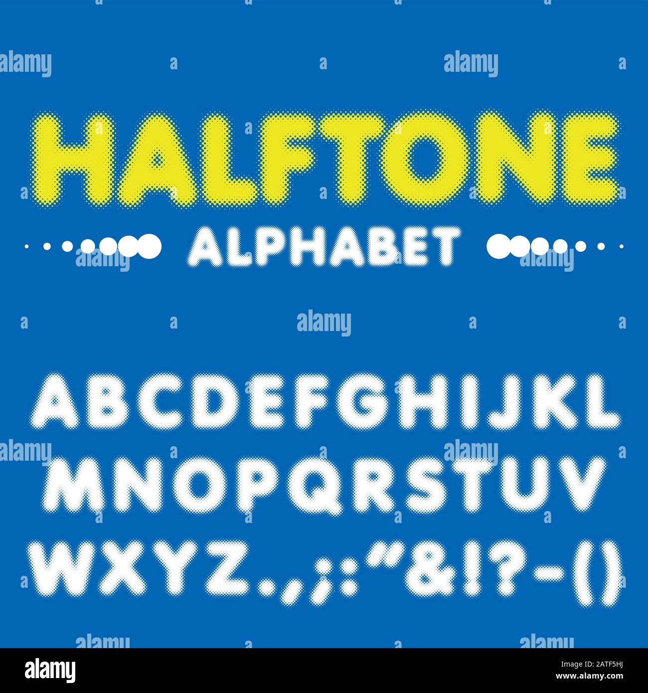 Halftone alphabet font typeface in vector format Stock Vector Image ...
