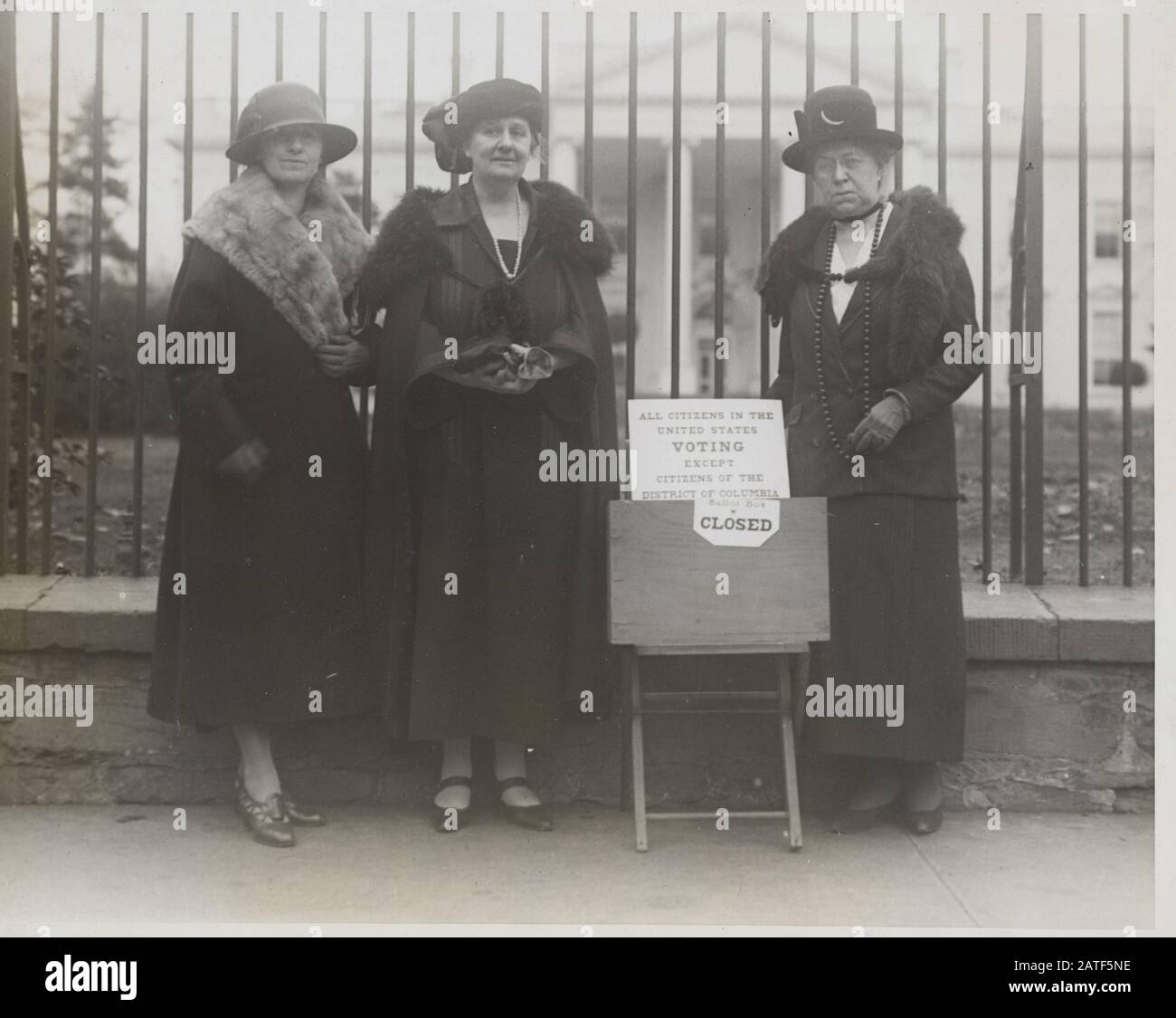 Locked Ballot Boxes Mock in D.C - Women's suffrage in the United States ...