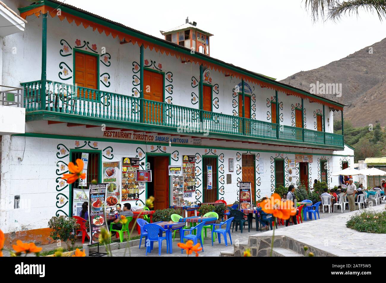 Antioquia, Lima. November 2, 2019 - visit the populated center of Antioquia, showing the essence ...