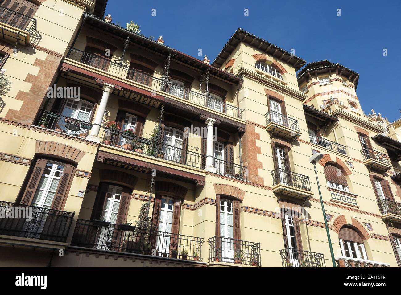 Traditional buildings, Malaga, Spain Stock Photo - Alamy