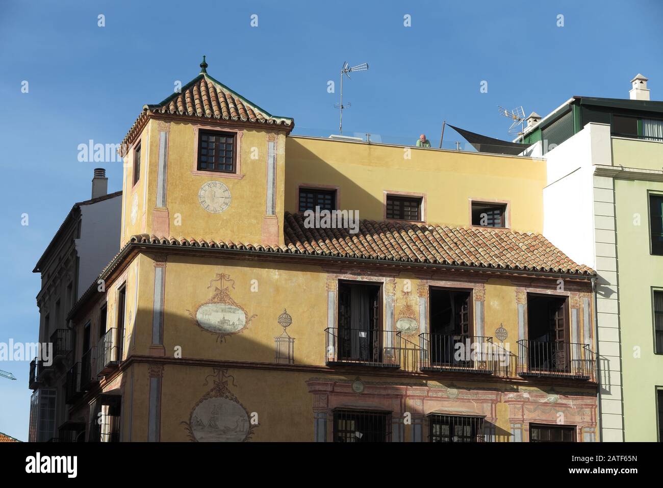 Traditional buildings, Malaga, Spain Stock Photo - Alamy