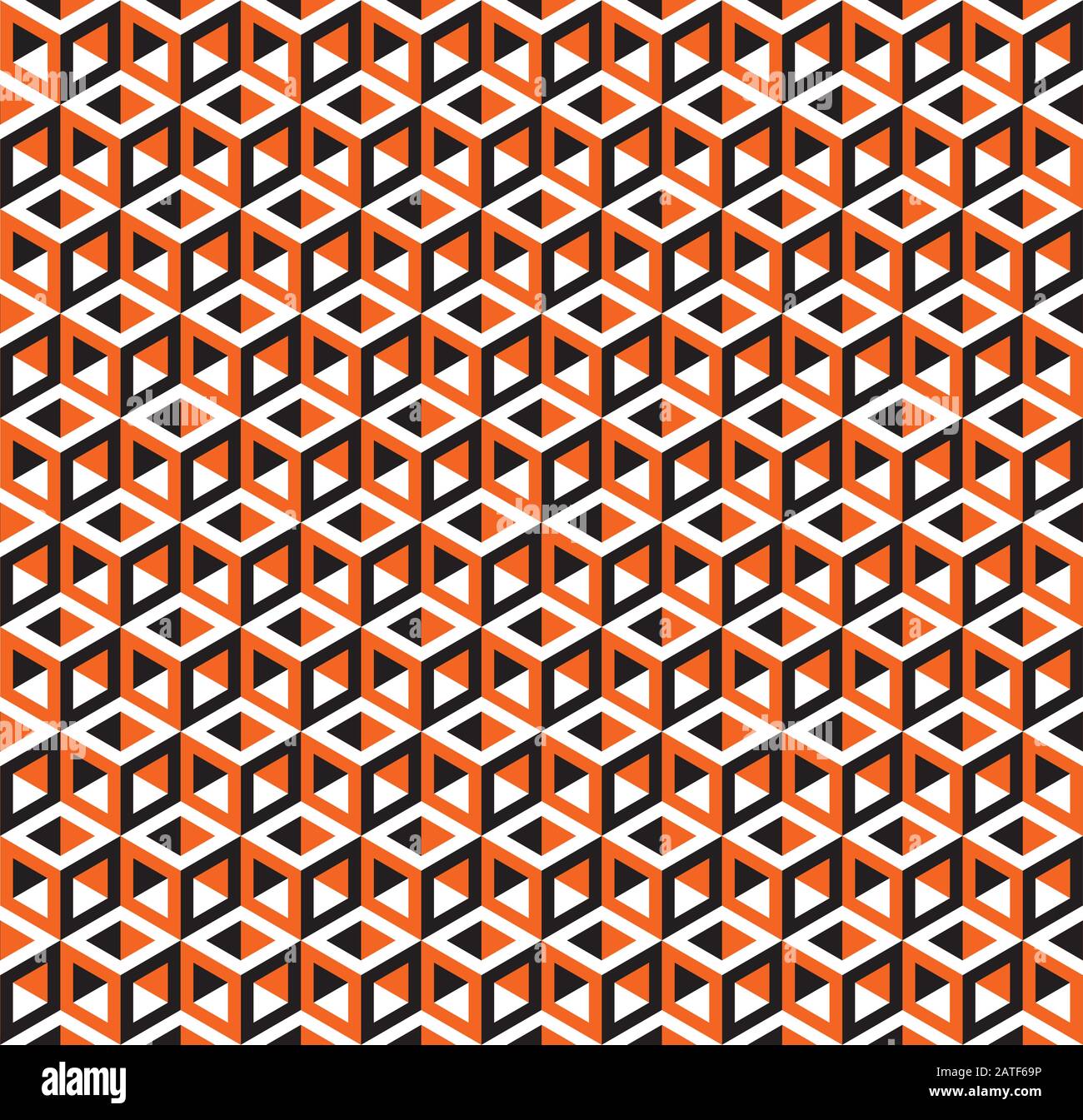 Seamless Abstract Geometric Cubes Optical Illusion Pattern Stock Vector ...