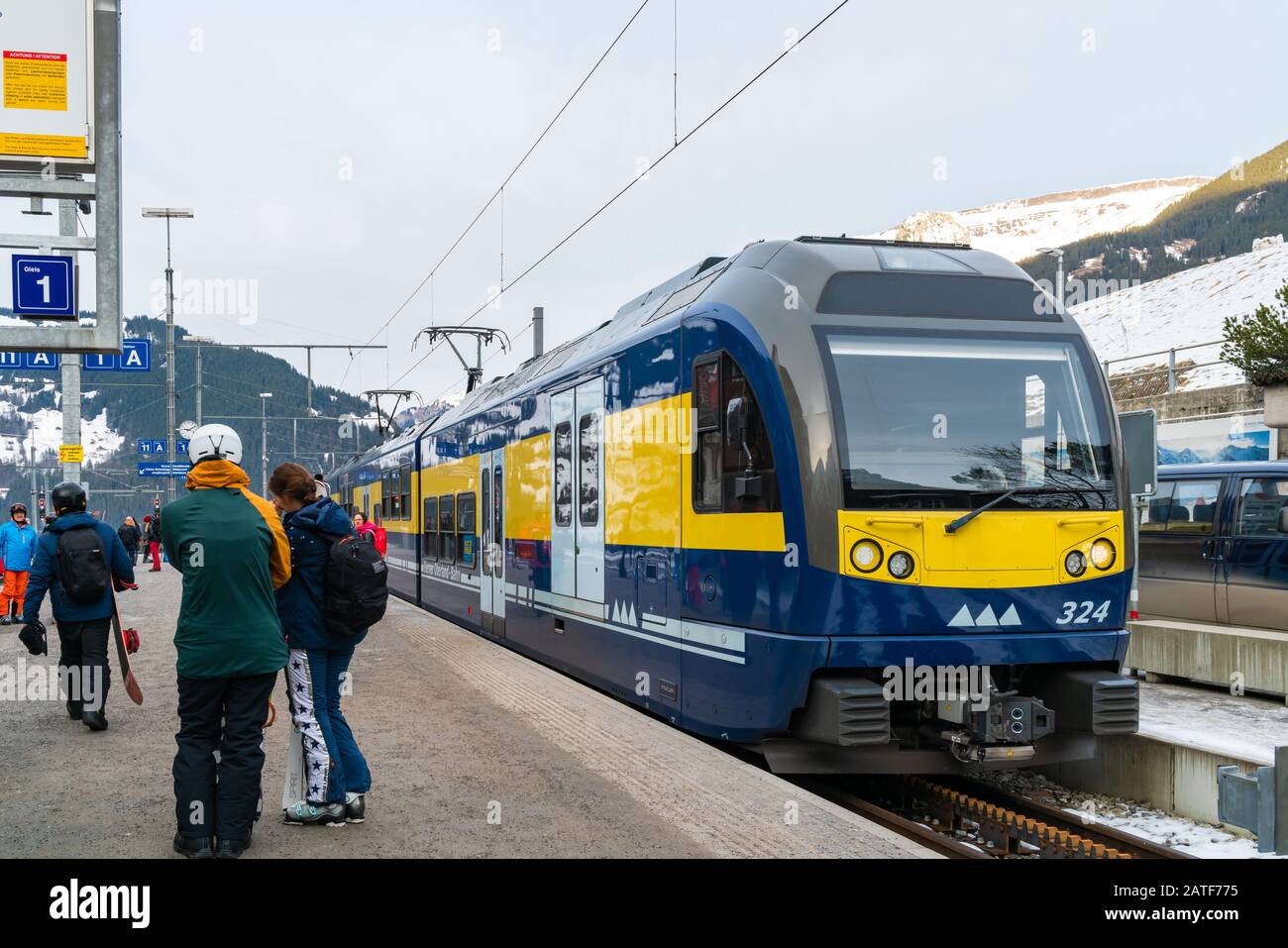 Grindelwald train station hi-res stock photography and images - Alamy