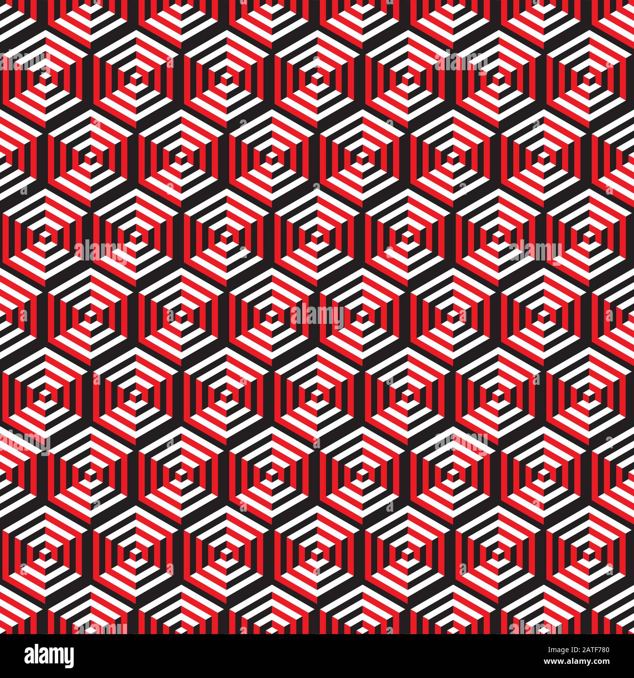 Seamless Abstract Geometric Optical Illusion Pattern Background Stock ...