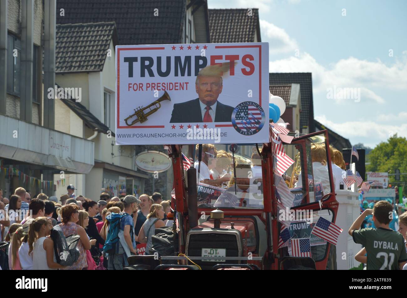 A political Parade float during the street festival Stock Photo - Alamy