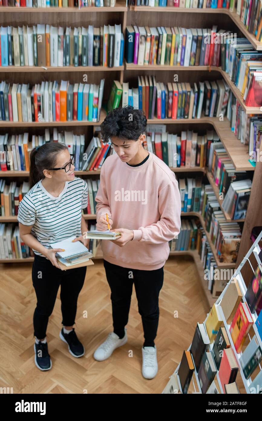 Two boys studying with books hi-res stock photography and images - Alamy