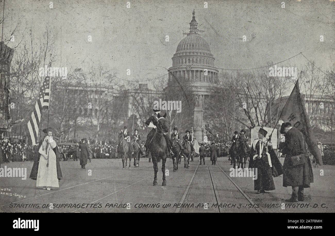 Starting of Suffragette's Parade Coming Up Pennsylvania Avenue - Women ...