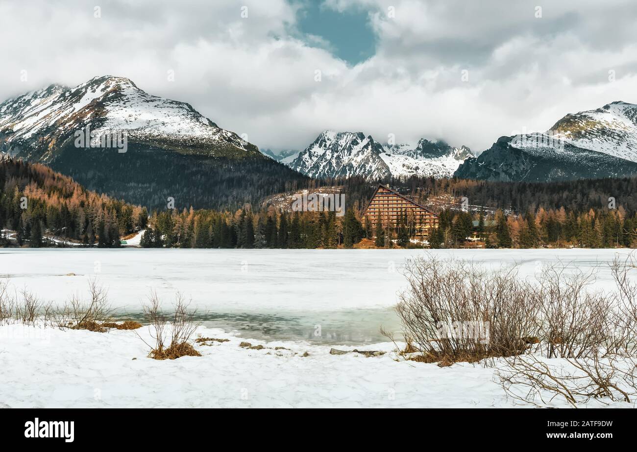 Village of strbske pleso winter hi-res stock photography and images - Alamy