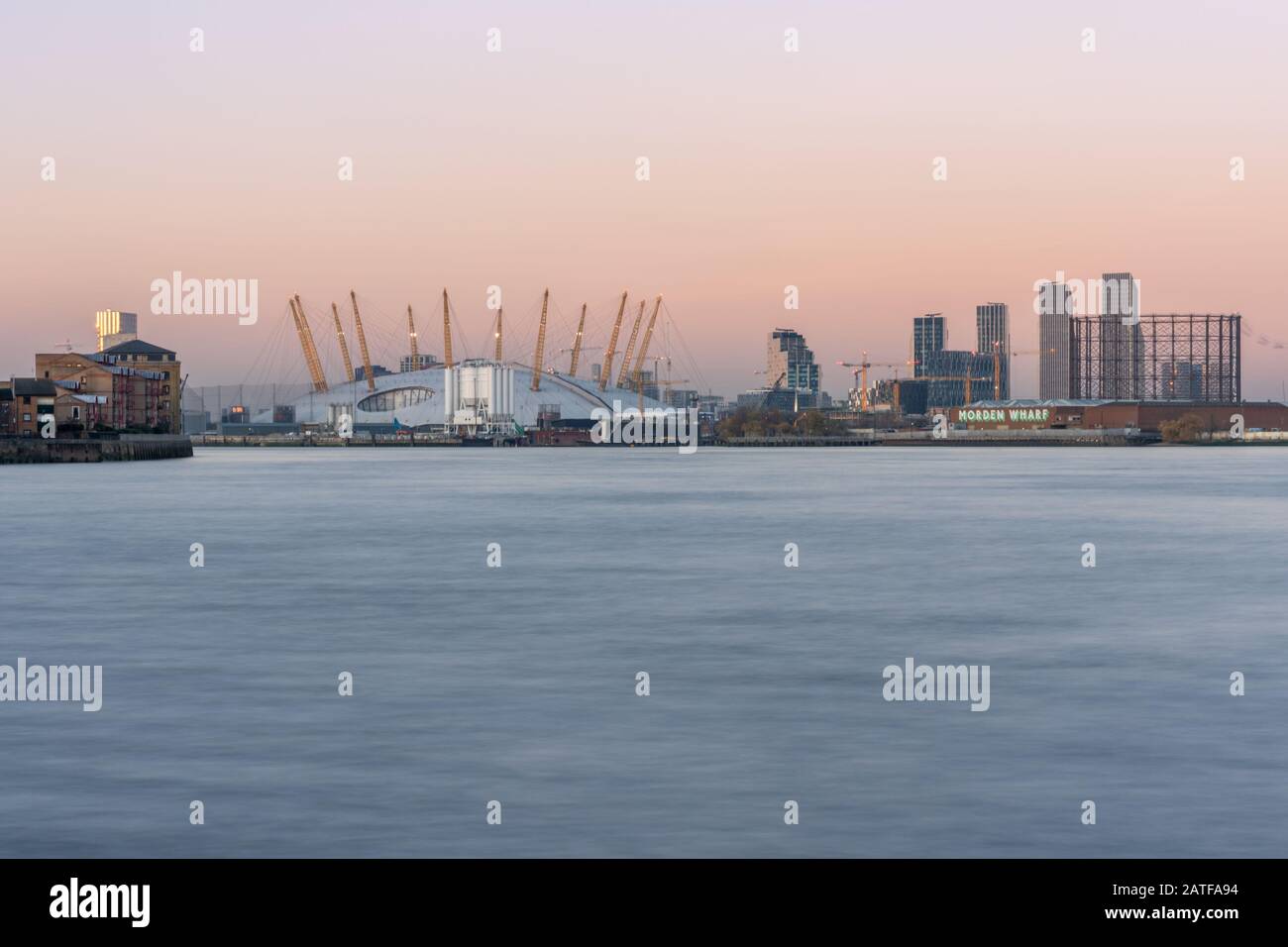 Millennium dome greenwich london night hi-res stock photography and ...