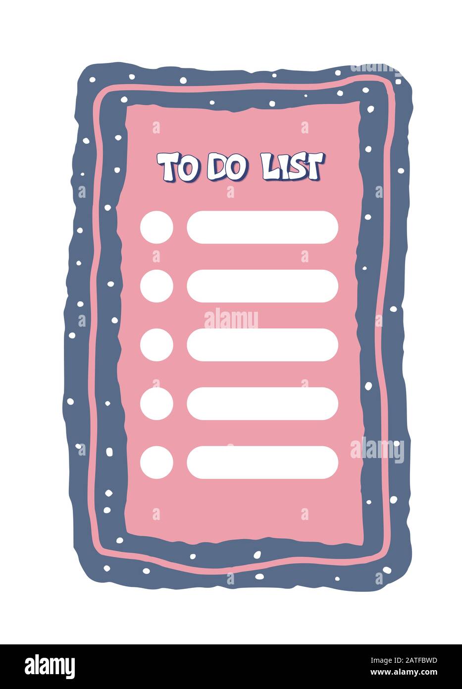 To do list template. Hand drawn reminder blank with copy space for text ...