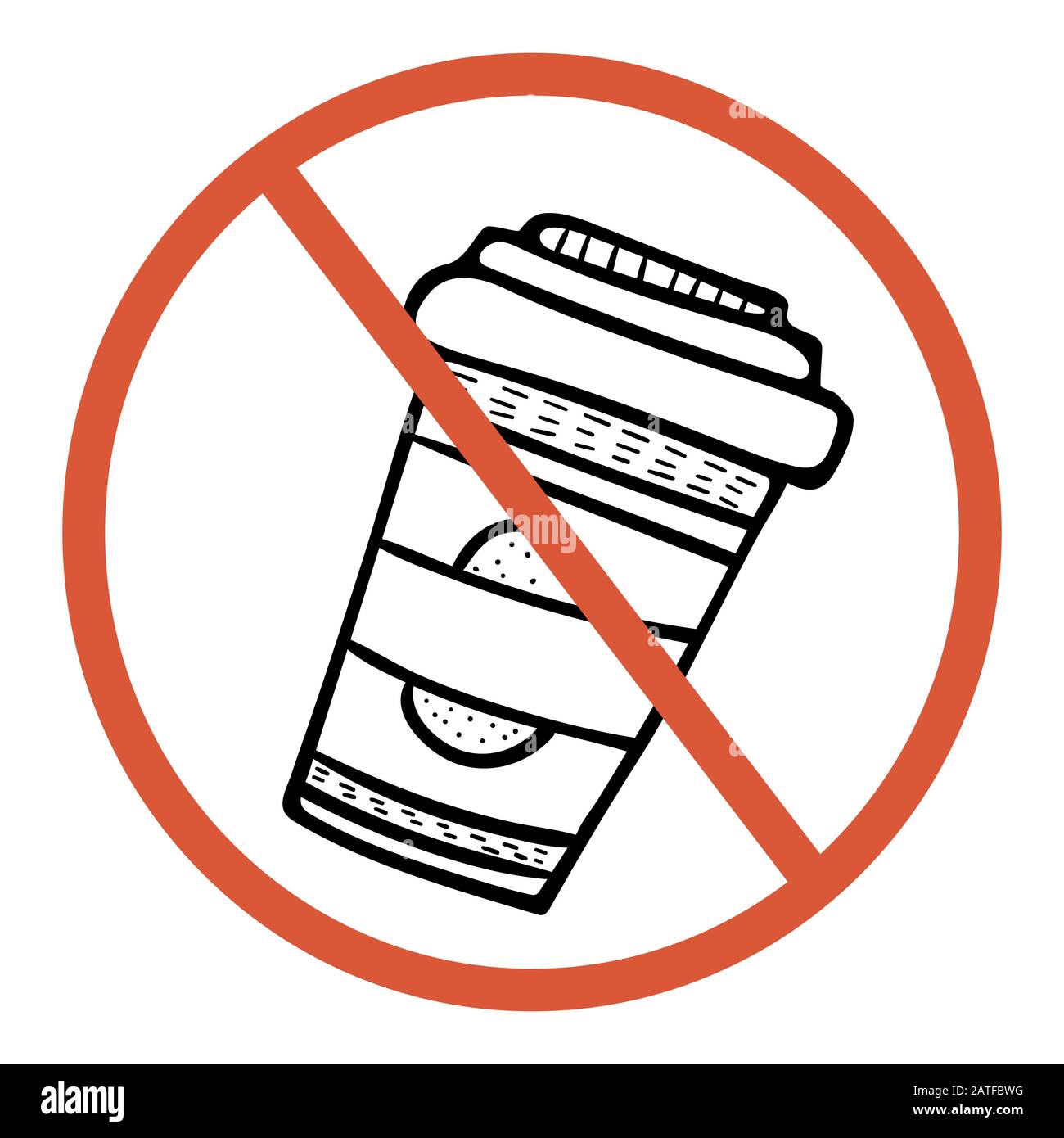 Stop coffee sign icon. Restrict symbol. Vector illustration Stock ...