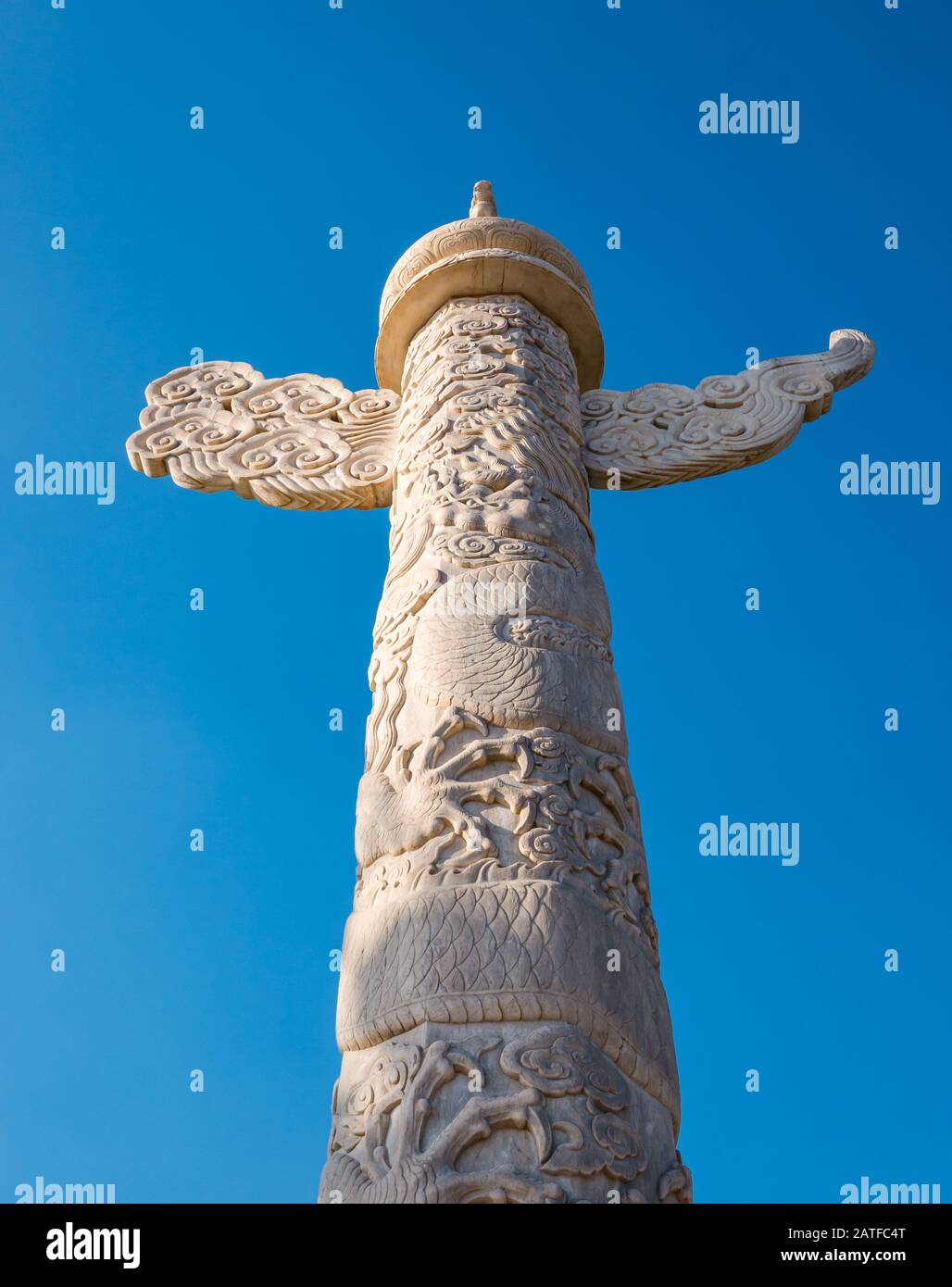 Ming dynasty ornamental column (Huabiao) Forbidden City gate, Tiananmen ...