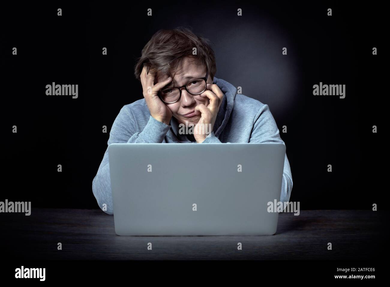Frustrated person sitting a laptop hi-res stock photography and images ...