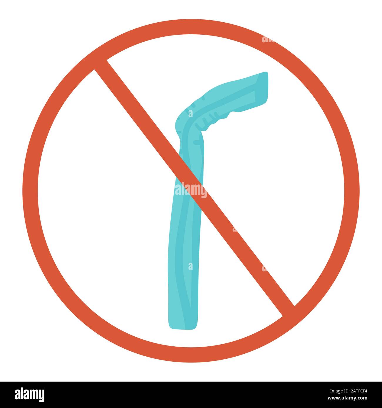 No plastic symbol. Forbidden plastic sign. Vector illustration Stock ...
