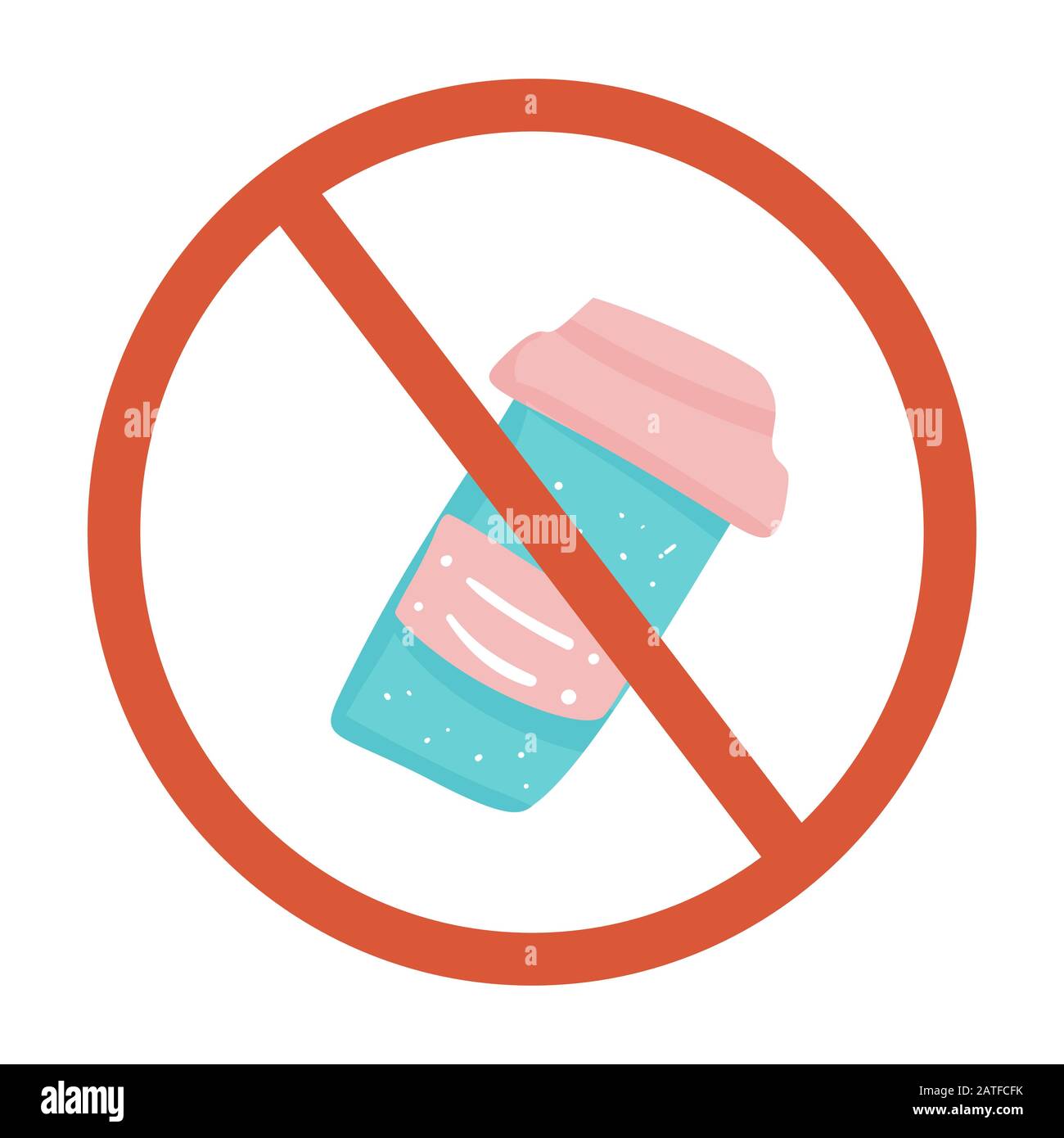 No plastic symbol. Forbidden plastic sign. Vector illustration Stock ...
