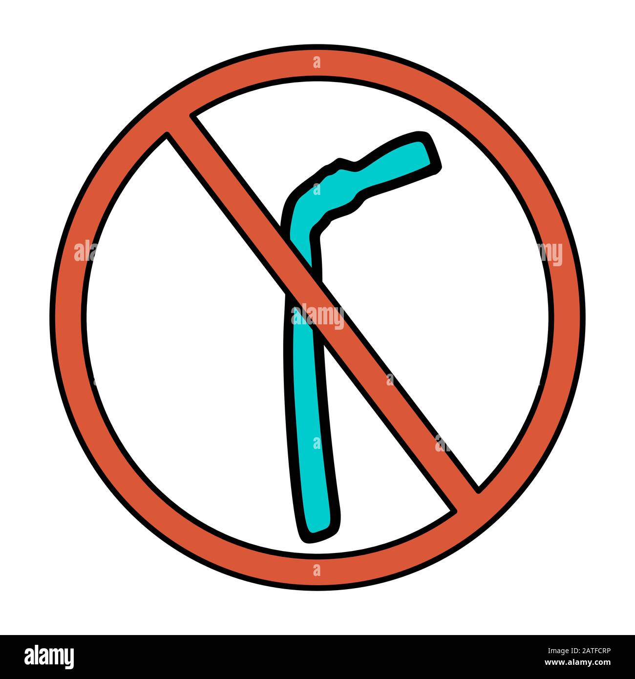 No plastic symbol. Forbidden plastic sign. Vector illustration Stock ...