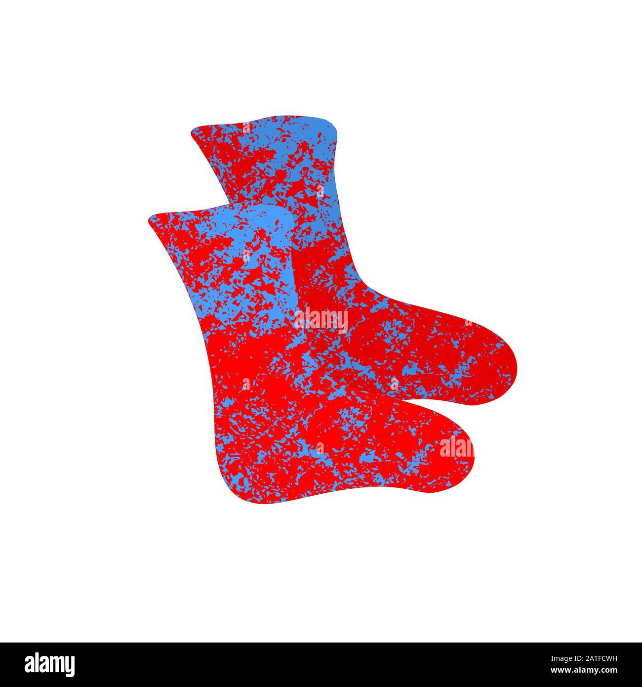 Warm socks pair isolated on white background. Casual footwears. Fashion ...