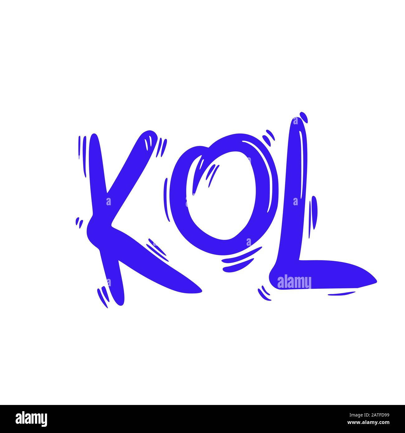 KOL text. Key opinion leader abbreviation advertising quote. Influencer ...