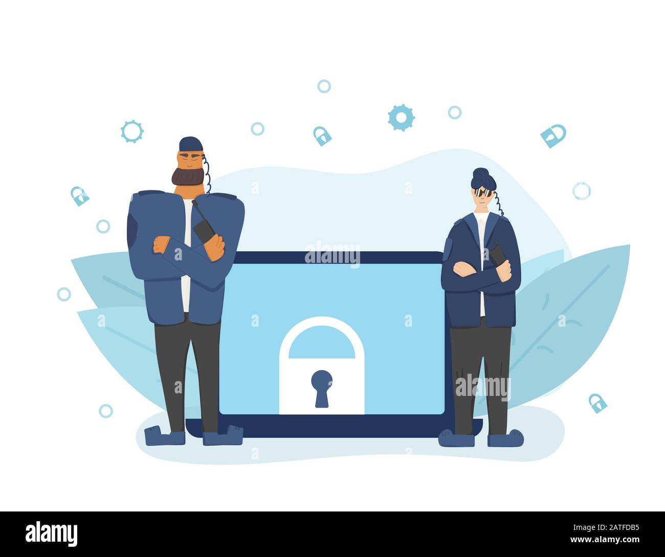 Crossed defending Stock Vector Images - Alamy