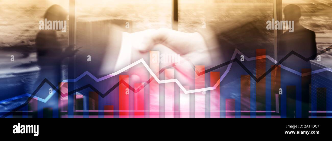 Orange trading charts. Stock exchange concept Stock Photo - Alamy